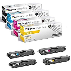 CS Compatible Toner Cartridge Replacement Brother TN-433 TN-431 TN433 TN431 TN433BK (4 Pack KCMY) to use with Brother Mfc-L8900Cdw Mfc-L8610Cdw Hl-L8260Cdw Hl-L8360Cdw Hl-L8360Cdwt Hl-L9310CDW