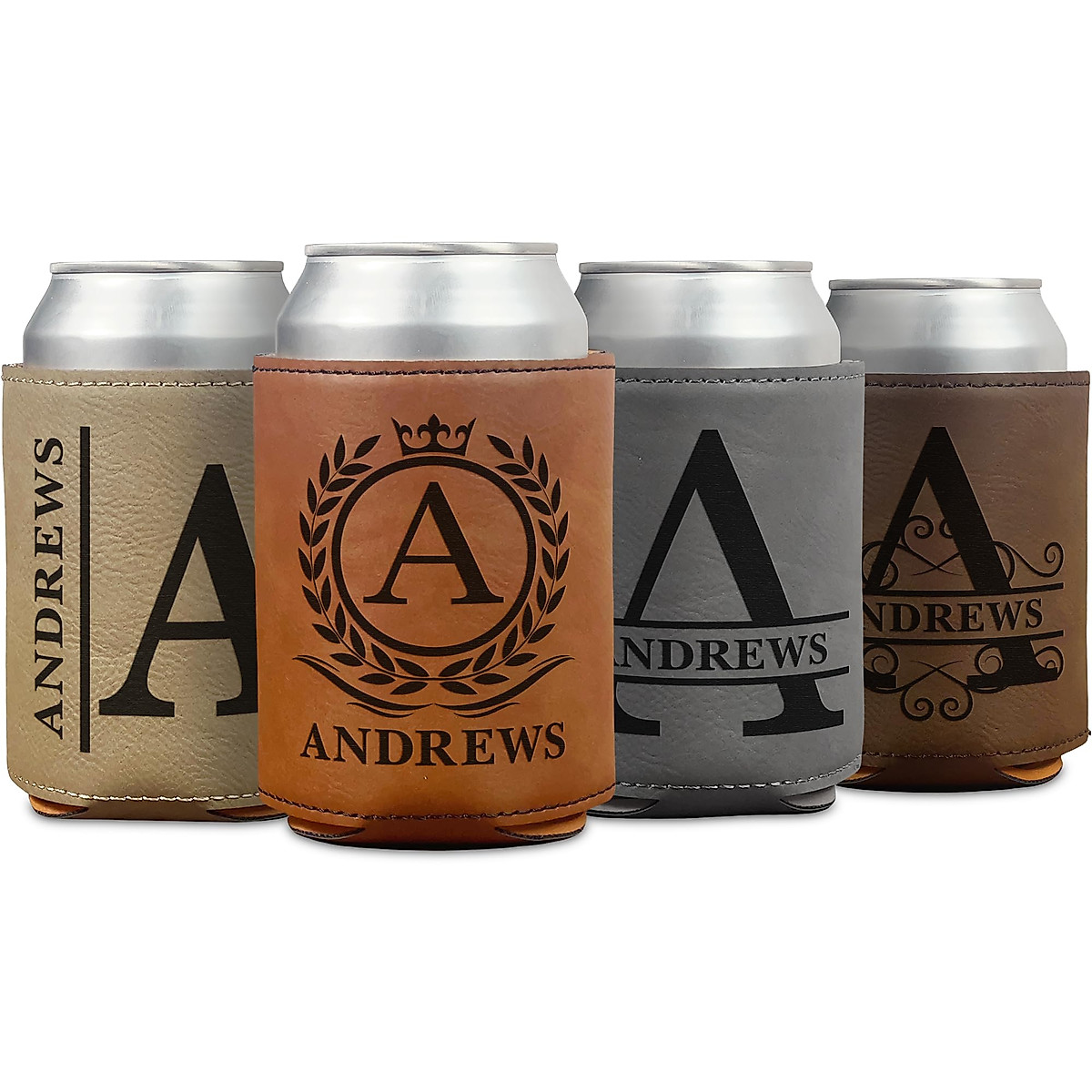 Personalized Can Cooler- Custom Name Monogram Gift - Personalized Can Cooler For Him - Custom Beer Can Sleeve - Beer Can Holder - Personalized Birthday, Anniversary, Father’s Day Gift