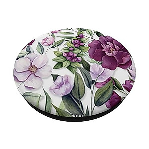 Purple Beautiful Blossoms Floral Pattern Phone Popper PopSockets Standard PopGrip