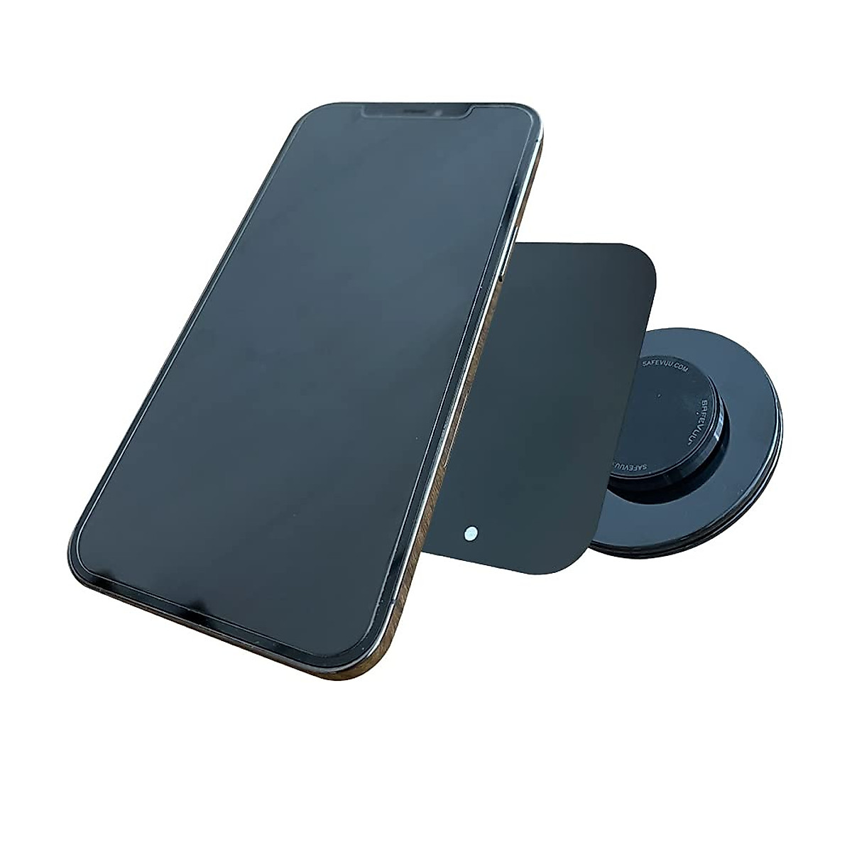 SafeVuu Magnetic Universal Steering Wheel Phone Holder - Perfect Rotating Magnet Mobile Mount for Golf Carts, Trucks, Utility Vehicles, Motor Coaches, GPS Hands - Free Driving