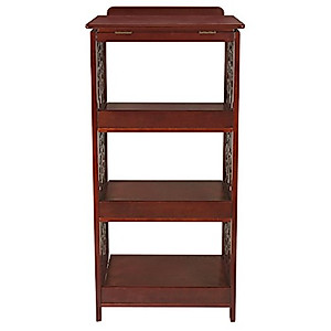 Design Toscano St. Thomas Aquinas Gothic Decor Wooden Bookstand Library Display Stand, 43 Inch, Walnut Finish