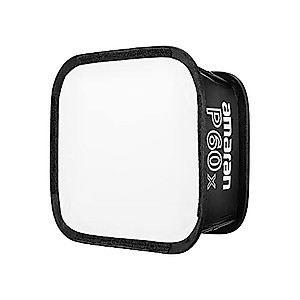 Aputure Amaran P60X Video Panel Light,Color Temperature 3200K-6500K,60w CRI95+/TLCI 97+,5070lux@1m,with Softbox,Support App