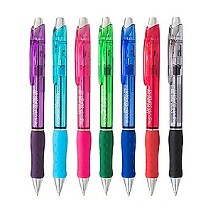 Pentel RSVP Super RT Ballpoint Pen, (0.7mm) Fine Line, Blue Ink, Box of 12 (BX477-C)