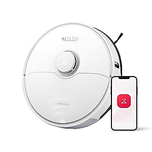 roborock S8 Robot Vacuum and Mop Cleaner, DuoRoller Brush, 6000Pa Suction, ReactiveAI 2.0 Obstacle Avoidance, Sonic Mopping, Auto Lifting Mop, Works with Alexa, Perfect for Pet Hair, White