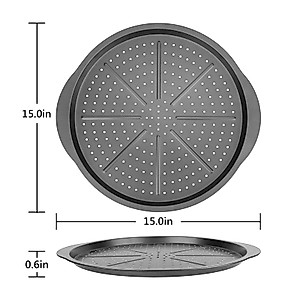 Beasea Pizza Pan for Oven, 13 Inch Nonstick Homemade Pizza Pan Tray with Holes Carbon Steel Round Pizza Bakeware Sheet for Restaurants and Homemade Oven Baking