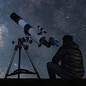 SOLOMARK Telescope, 80EQ Refractor Professional Telescope -700mm Focal Length Telescopes for Adults Astronomy, with 1.5X Barlow Lens Adapter for Photography and 13 Percent Transmission Moon Filter