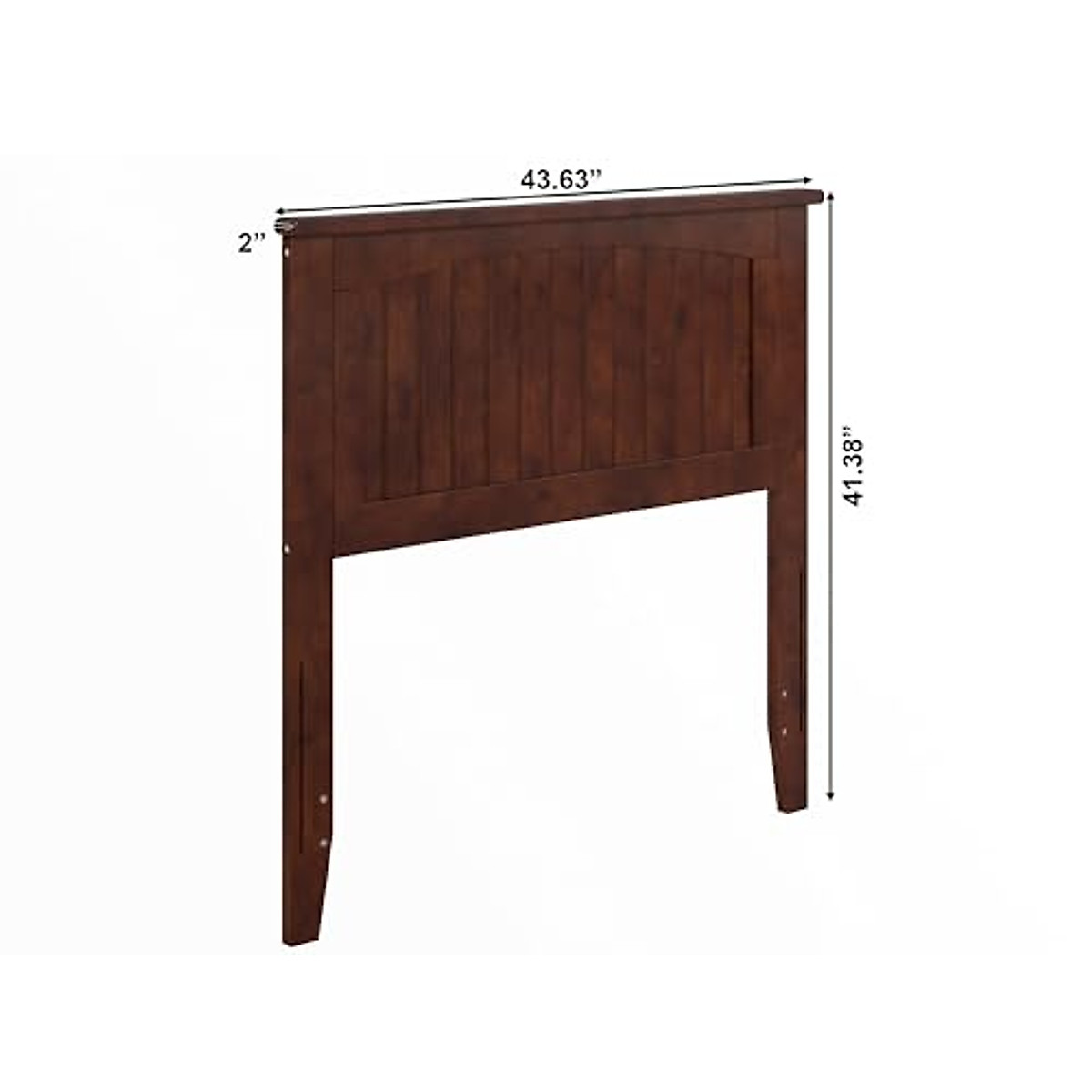 AFI Nantucket Twin Solid Wood Panel Headboard in Walnut