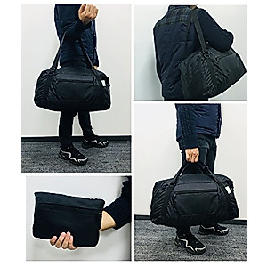 HOLYLUCK Foldable Travel Duffel Bag For Women & Men Luggage Great for Gym (Navy Blue) One_Size