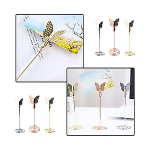 NOOMIEQCF 3 Pcs Photo Clip Holders Multifunctional Place Card Holders Creative Table Number Holders for Parties Gatherings Offices Home