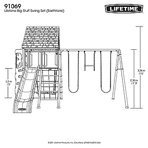 Lifetime 91069 Big Stuff Swing Set, Earthtone