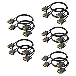URELEGAN DVI Cable 3FT 10Pack, DVI to DVI-D 24+1 Dual Link Cable Male to Male Digital Video Monitor for HDTV, Gaming, Monitor, Projector