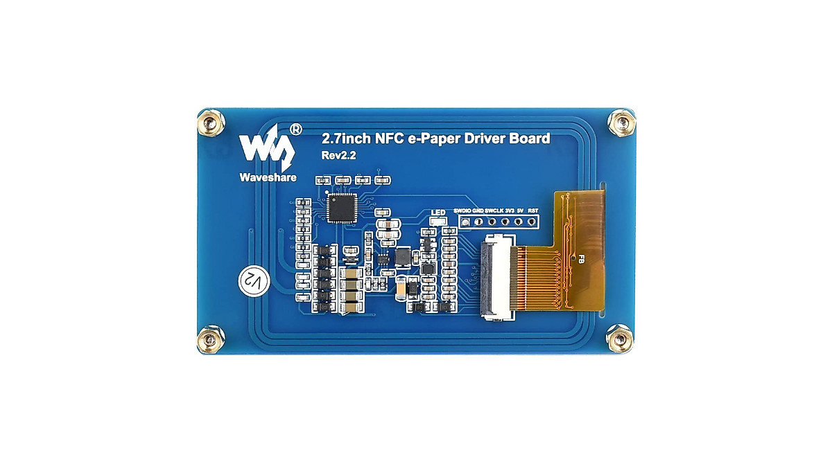 Waveshare 2.7inch Passive NFC-Powered E-Paper Module No Battery Wireless Powering & Data ...