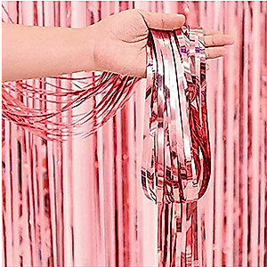 Bachelorette Party Decorations I Rose Gold Shower Curtain, Stripper Man Hanging Swirls and Banner for Birthday Decorations Wedding Engagement Bachelorette Party Supplies Bridal Shower Naughty Supply