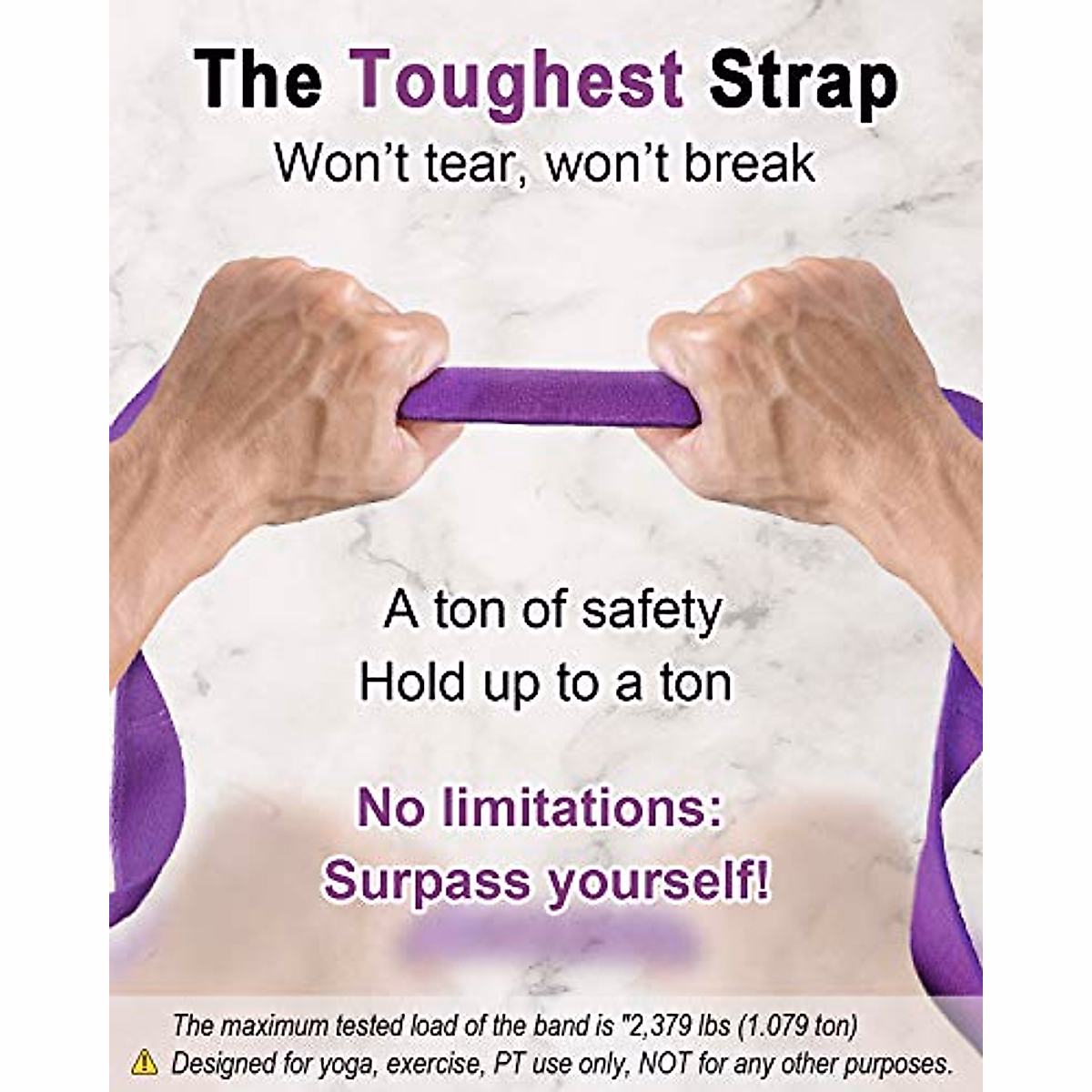 Tumaz Yoga Mat Strap [MAT NOT Included] (2 Sizes) with Extra Thick & Comfy Delicate Texture, Adjustable Yoga Mat Carrier