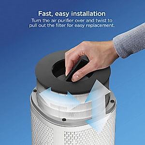Clorox Medium Room Air Purifier True HEPA Replacement Filter, 1,000 Sq. Ft. Capacity, Removes 99.97% of Allergens up to 0.1 Micron, Compatible with 11030 & 11031, 1 Count (12030)