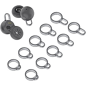 Rqker Ear Hook Compatible with Sony LinkBuds Earbuds, 5 Pairs XS/S/M/L/XL Sizes Soft Silicone EarHook Earbud Ring Supporters Earbuds Hooks Compatible with Sony WF-L900 LinkBuds, 5 Pairs Gray