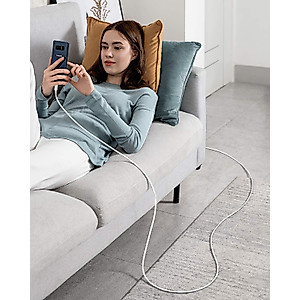 Anker USB C Cable, Powerline III USB-C to USB-C Cable 2.0(60W 10ft), USB C Fast Charging Cable for MacBook Pro 2020, iPad Pro 2020, Switch, Samsung Galaxy S20 Plus S9 S8 Plus, Pixel, and More (White)