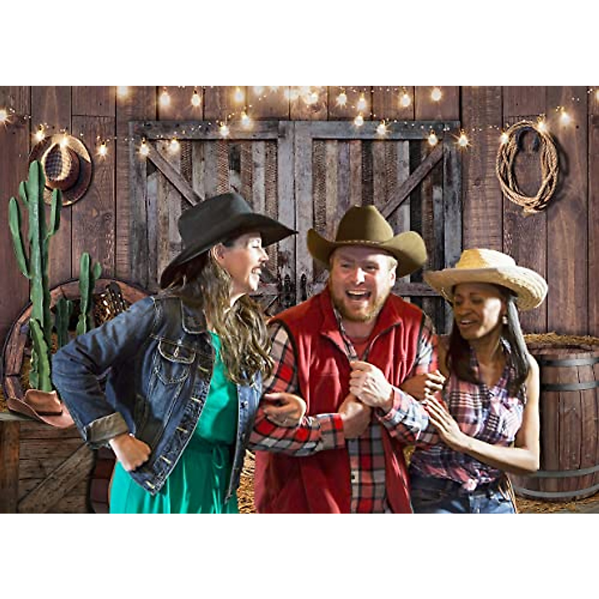Western Cowboy Backdrop - 7x5ft Vintage Western Photo Background