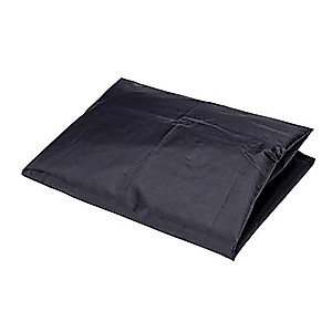 MKMKL Outdoor Garden Round Table dustproof and Rainproof Cover, dustproof Round Barbecue Cover, BBQ Grill Protection Cover,Black,130x71cm