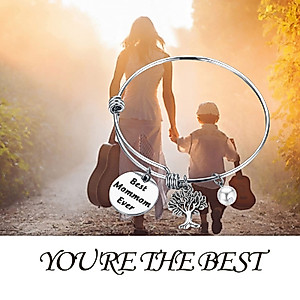 CENWA MomMom Birthday Gift MomMom Bracelet MomMom Jewelry Best Mommom Ever Bracelet (Best Mommom Ever br)