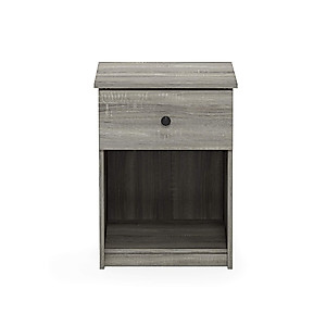 Furinno 219153GYW Lucca Nightstand, 2-Pack, French Oak Grey