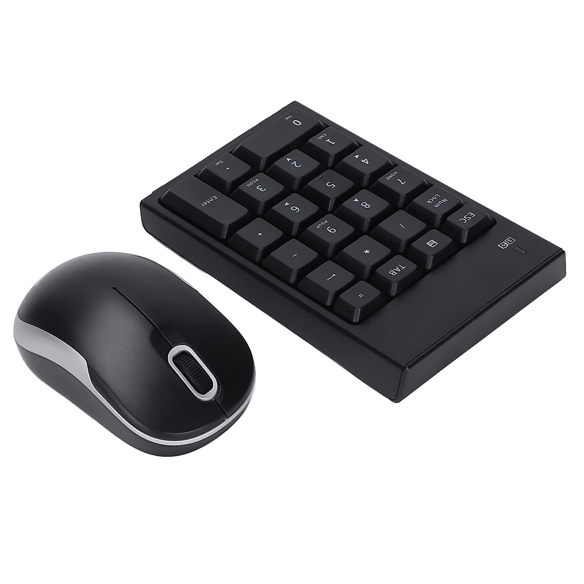 Number Pad 2.4GHz Wireless Number Keypad 1200DPI Sensitive Durable Number Pad Mouse Combo for Home Office Travel, USB Numeric Keypad