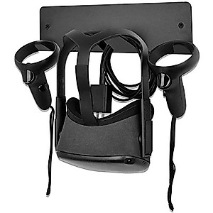 CNBEYOUNG Aluminum Alloy Metal VR Headset and Controllers Wall Mount Storage Stand Hook Compatible with Quest 2 Pro Quest 3 Apple Vision Pro Valve Index PSVR 2 Pico 4, HTC Vive, HP Reverb G2(Black)