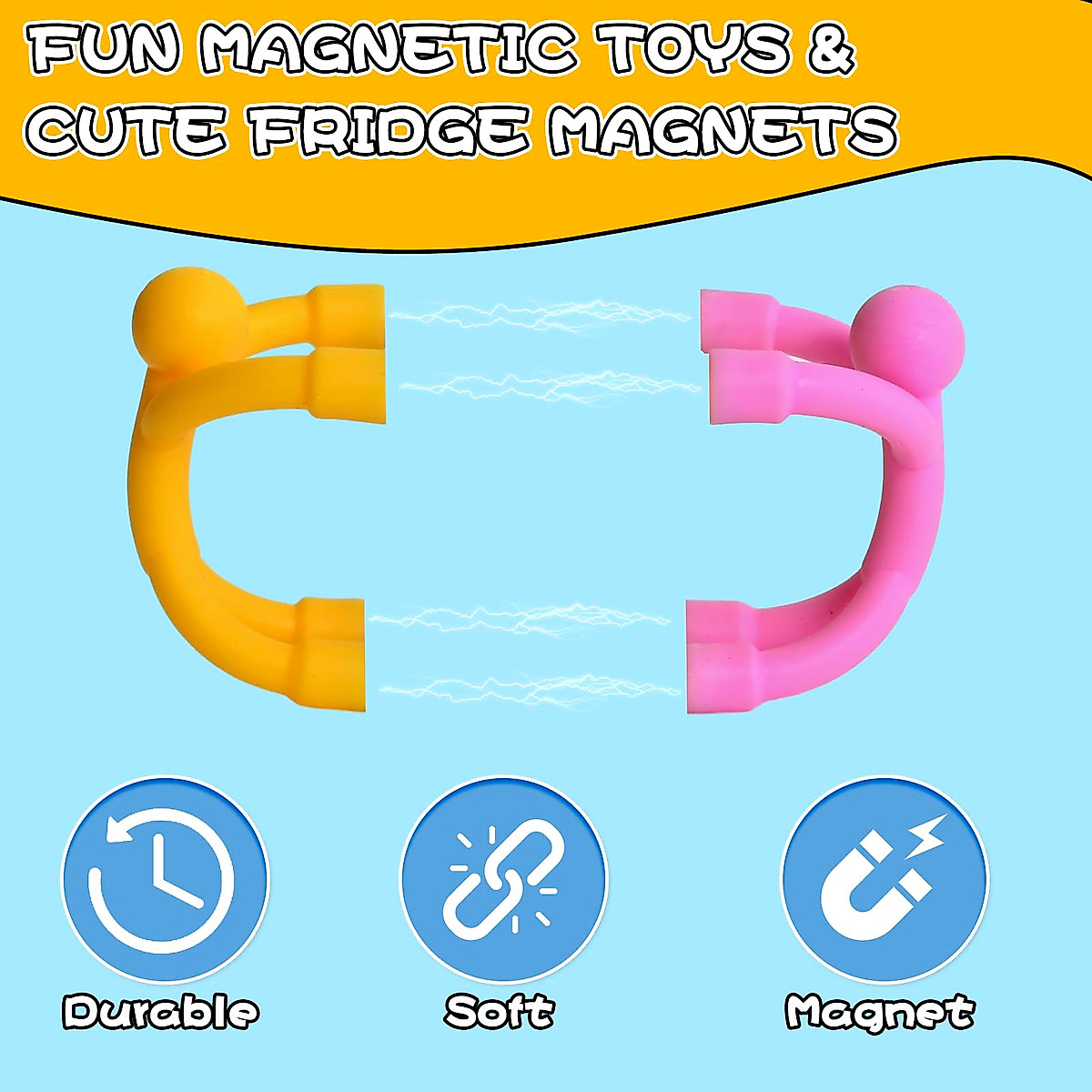 Magnetic Travel Toys for Toddler 5PCS, Easter Basket Stuffers Gift, Airplane Travel Activities Essential Fidget Toys for Kids Adult Fun Magnetic Men People Fridge Magnet for Toddler 1 2 3 4 5 Year Old