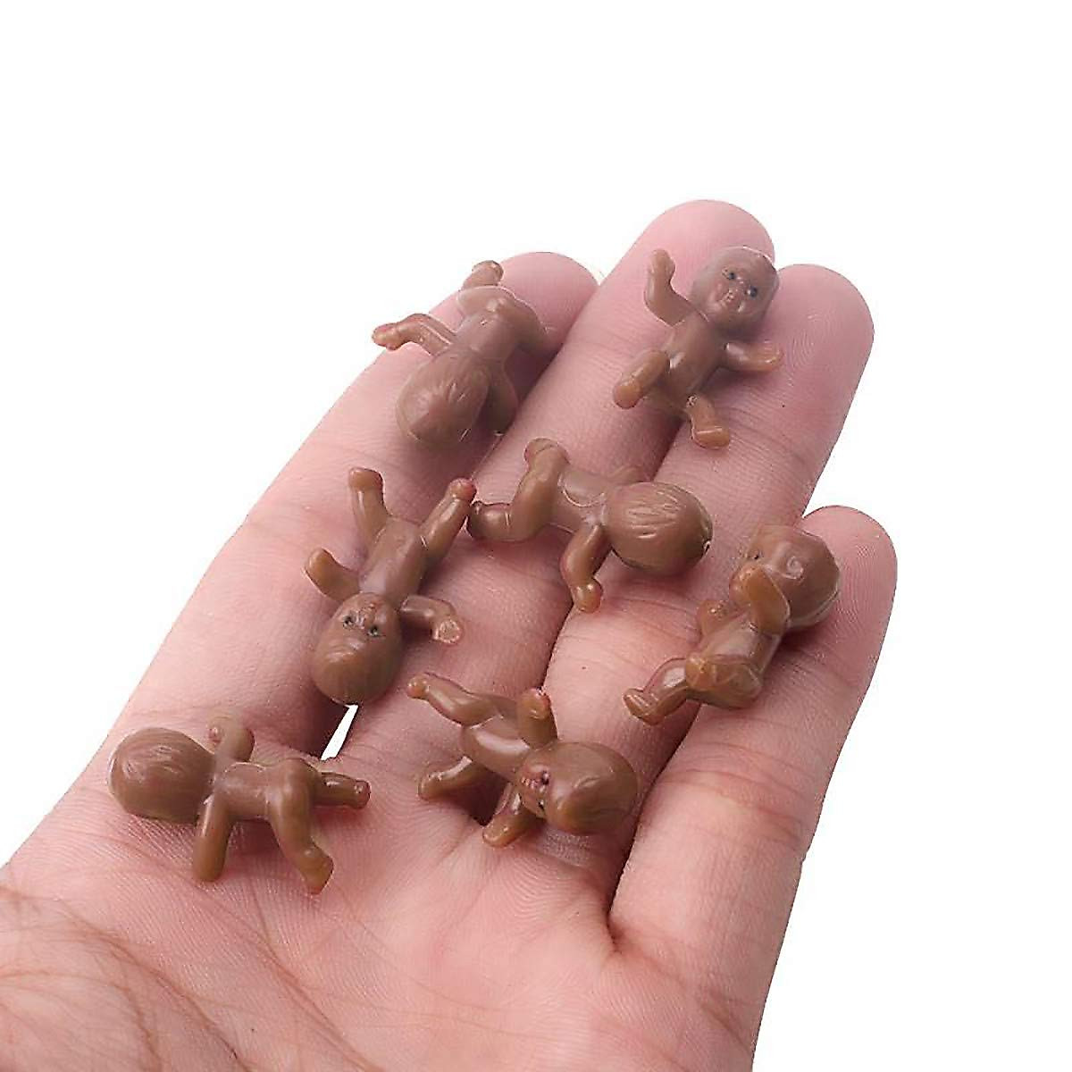 JUXINDA 36 Baby Shower Ice Cube Game Mini Plastic Baby/Party King Cake/King Cake Baby/King Cake Baby/Plastic Baby (Black)