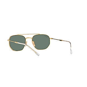 Ray-Ban RB3707 Square Sunglasses, Gold/Polarized Grey, 54 mm