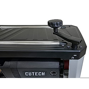 Cutech 40800H 13-Inch Spiral Cutterhead Benchtop Planer with 26 Tungsten Carbide Inserts, 2-Speed Feed Rate, Snipe Minimizer, and Board Return Rollers