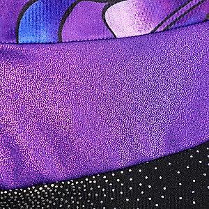 HOZIY Purple Gymnastics Leotards for Girls Sparkly Size 7-8 Years Old Biketards