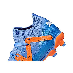 PUMA Future Pro Firm Ground/Artificial Ground (Little Kid/Big Kid) Blue Glimmer/Puma White/Ultra Orange 13 Little Kid M