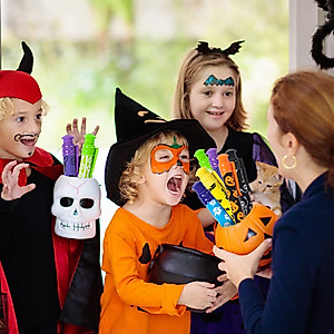 Letapapa Halloween Party Favor for Kids, 24 Pcs Halloween Jumbo Pens in 6 Designs, Halloween Toys, Goodie Bag Stuffers Fillers, Trick or Treat, School Classroom Rewards