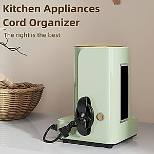 Sngihurg Cord Organizer for Kitchen Appliances,3pack Upgraded Kitchen Cord Organizer,Appliance Cord Organizer Stick On Appliances Blender,Coffee Maker,Pressure Cooker,Toaster-Black