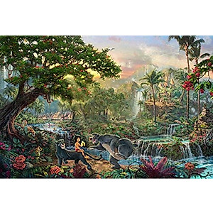 Ceaco - 4 in 1 Multipack - Thomas Kinkade - Disney Dreams Collection - Lion King, Peter Pan, Princess & the Frog, & Jungle Book - (4) 500 Piece Jigsaw Puzzles