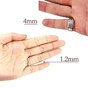 Invisible Ring Size Adjuster for Loose Rings – Ring Guard, Ring Sizer, 4 Sizes Fit Almost Any Ring. [12pcs]