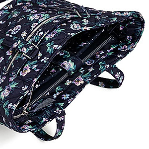 Vera Bradley Women's Performance Twill Work Tote Bag, Navy Garden, One Size