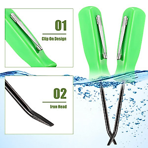 6 Pieces Mini Pocket Pry Bar Green Pocket Pry Bar with Clip Mini Pry Bar Set 4.5 Inch Length Mini Pry Bar Tool for Home Office Car Repair Gadgets Mechanics Electricians Technicians (Green)