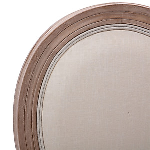 Merax Dining Chairs, Dining Room Chairs Set of 2, Upholstered Fabrice French Dining Chair with Rubber Legs (Beige, Set of 2)