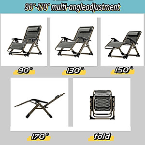 Zero Gravity Chair, Gaming Chairs & Recliner Patio Chairs &Beach Chairs for Adults，Camping Folding Chair with Cup Holder, Blanket, Pillow (Size : 1)