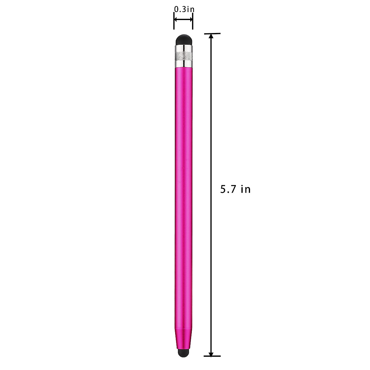 CFDXK Stylus Pens for Touch Screens，2 in 1 Capacitive Stylus for iPad iPhone Tablets Samsung Galaxy with 24 Extra Replaceable Tips (Pink, Rosegold, Red, Purple)