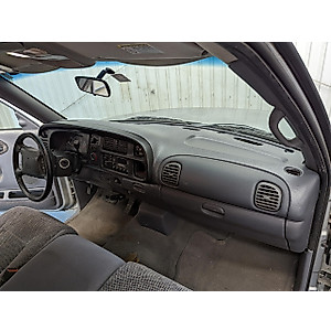 DashSkin American Made (NOT Made in China!) Molded Dash Cover Cap Compatible with 1998 1999 2000 2001 Dodge Ram 1500 (98-02 Ram 2500/3500) in Mist Grey