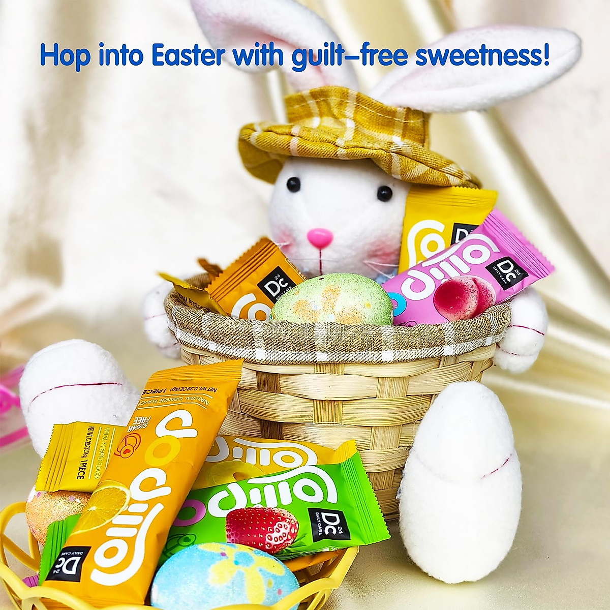 DC24 DAILY CARE Sugar Free Lollipops with Vitamin C, Healthy Suckers with Xylitol, Assorted Fruit Flavored Hard Candy for Kids, Non-GMO, Gluten Free, 24 Count