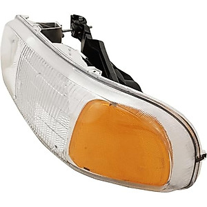 OIICMPX Headlight Driver Side Clear Lens Headlamp W/Bulb for GMC for Yukon for Sierra 3500/2500HD/1500HD/1500 Classic for Sierra 3500/2500HD/2500/1500HD/1500 for Yukon XL 2500/1500