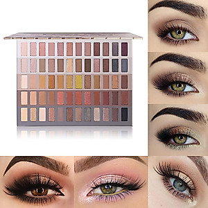 UCANBE Luxury Gathering Neutral Eyeshadow Makeup Palette, Naked Shimmer Matte Metallic Glitter Subtle Eyes Shadow,High Pigmented Nudes Creamy Smokey Pallet Set