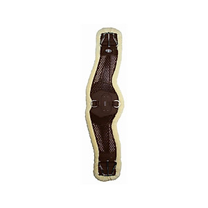 Professional's Choice Contoured Cinch for Horses | Durable, Breathable & Adjustable Girth with Fleece Lining | Available in 6 Sizes & 2 Colors | 32" Chocolate