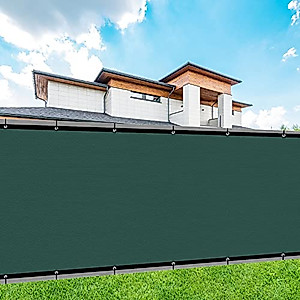 LOVE STORY Dark Green Privacy Screen Fence 5'x25', Fence Covering Privacy of 88% Shade Rating,200 GSM Shade Fabric Mesh Cover Heavy Duty for Chain Link Outdoor Fence, Patio, Wall Garden