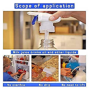 Milk Drink Dispenser, 2 PCS Automatic Electric Tap Juice Beer Beverage Dispenser fit Outdoor and Wedding Party, Prevent Overflowing,No handheld required