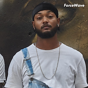 Velvet Durag for Men Wave Cap Velvet Dorag for Men Women 360 Wave (Black)